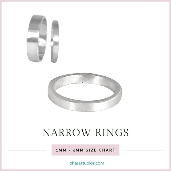 Ring Band Size Charts | O'Hara Studios